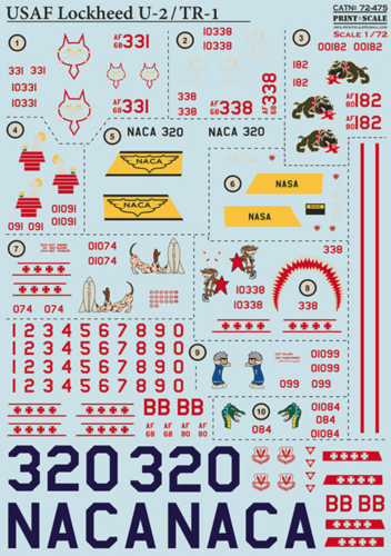 Print Scale 72-475 Lockheed U-2/ TR-1