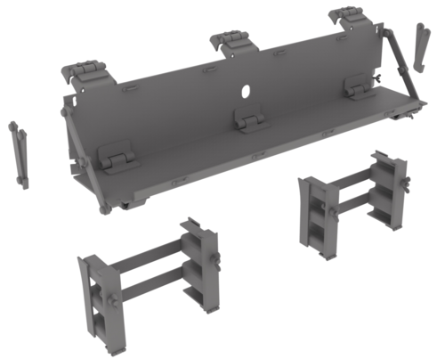 HD Models 35190 M4 cast hull rear spare tracks holders and storage shelf