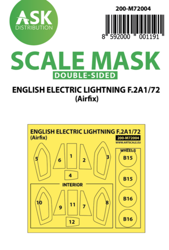 Art Scale Kit M72004 EE Lightning F.2A double-sided