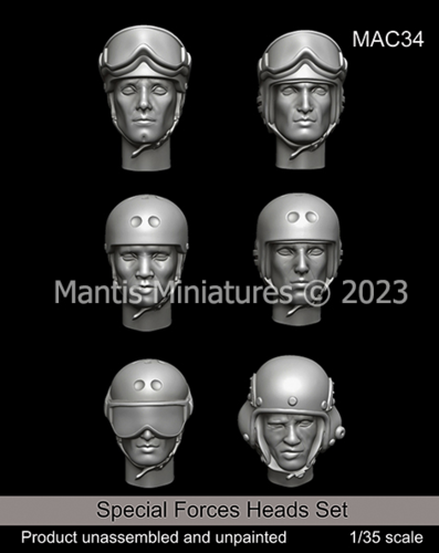 Mantis Miniatures MAC34 Special Forces Heads set