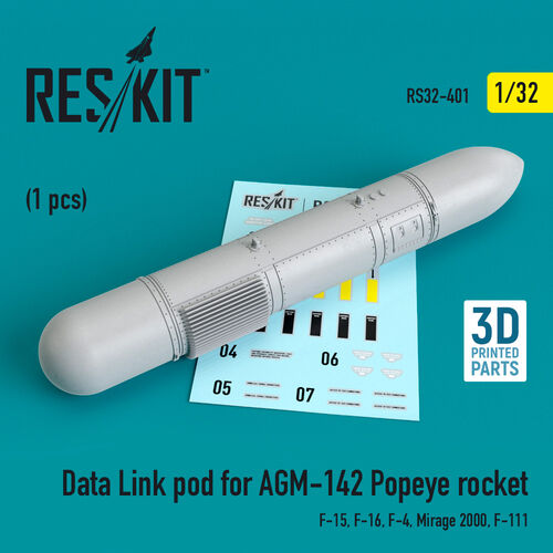 RES/KIT 32-0401 Data Link pod for AGM-142 Popeye rocket F-15, F-16, F-4, Mirage 2000, F-111