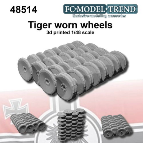 FC ModelTrend 48514 Tiger worn wheels