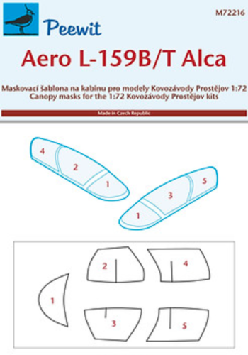 Peewit 72216 Canopy mask for L-159B/T Alca Kovozávody Prostìjov