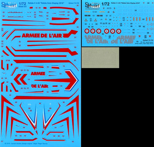 Syhart Decal 72-116 Rafale C 4-GI "Rafale Solo Display 2018"