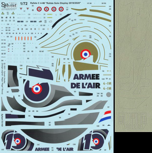 Syhart Decal 72-142 Rafale C 4-IM "Rafale Solo Display 2019-2020"