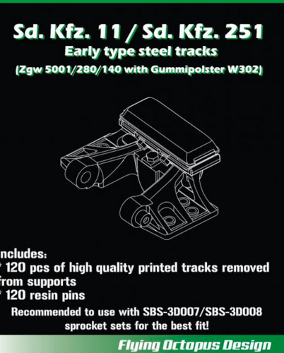 SBS Model 3D010 Sd.Kfz.251 Early Pattern tracks