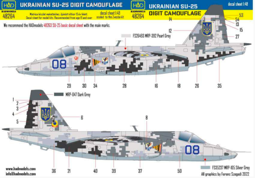 HAD Models 48264 SU-25 Ukrainian Digit Camouflage
