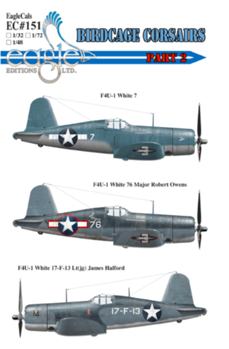 Eagle Editions D151-32 F4U 1 Birdcage Corsairs Part Two