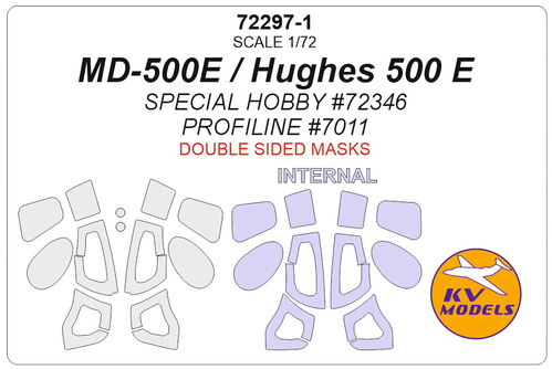KV Models 72297-1 MD-500E / Hughes 500 E (Special Hobby #72346 / Profiline #7011) - (Double sided)