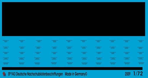 Peddinghaus-Decals 0943 Markings For German Transport Crates