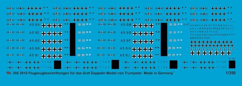 Peddinghaus-Decals 3910 Aircraft Markings For The Trumpeter Model Graf Zeppelin Model Me 109- Ju 87 - Fi 167