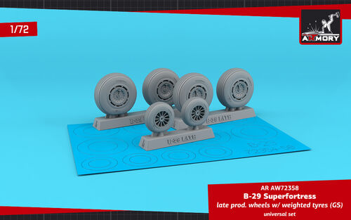 Armory Models Group AW72358 B-29 Superfortress late production wheels w/ weighted tyres (GS)