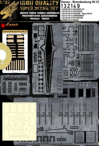 HGW Models 132149 Hansa-Branden. W.12 - Super Detail Set