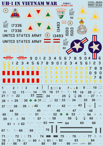 Print Scale 48-204 UH-1 in Viet Nam War Part 1
