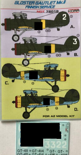 Kora Models NDT72018 Gloster Gauntlet II Finnish