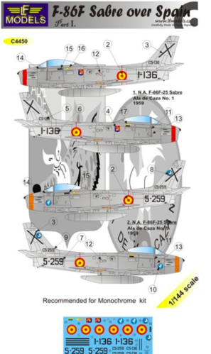 LF Models C4450 N.A. F-86F Sabre over Spain part I.