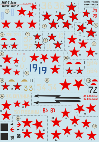 Print Scale 72-283 MIg-3 Aces of World War II