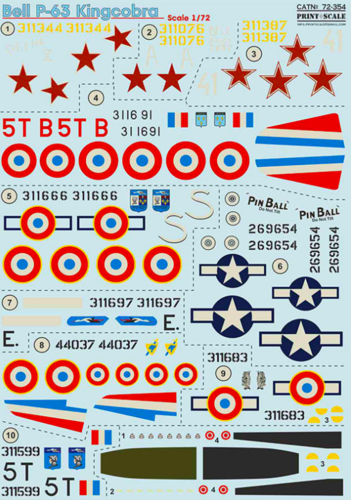 Print Scale 72-354 Bell P-63 Kingcobra