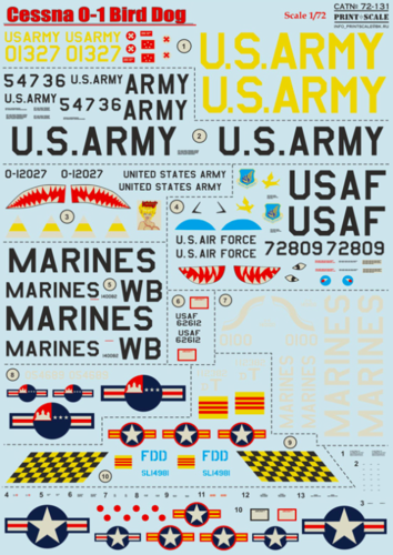Print Scale 72-131 Cessna O-1 Bird Dog