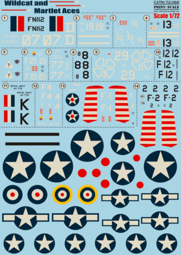 Print Scale 72-066 Wildcat and Martlet Aces