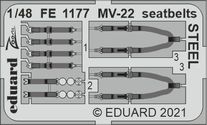 Eduard FE1177 MV-22 seatbelts STEEL HOBBY BOSS