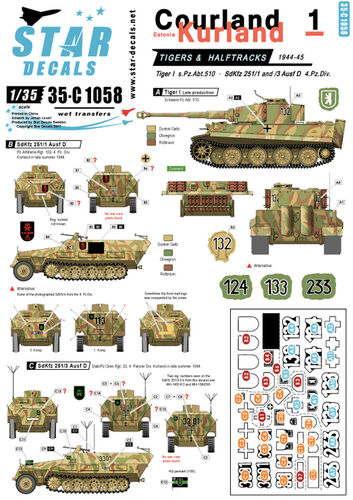 Star-Decals 35-C1058 Courland / Kurland # 1. Tigers and Halftracks.