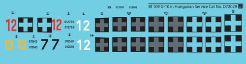 SBS Model D72029 Messerschmitt Bf-109 G-10 Hungarian Air Force