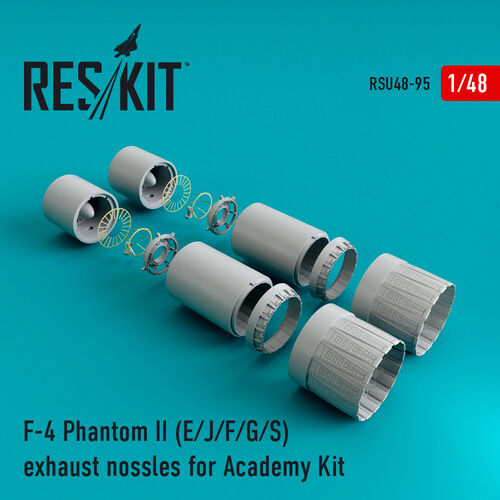 DISCONTINUED RES/KIT U48-0095 F-4 Phantom II (E/J/F/G/S) exhaust nossles for Academy Kit