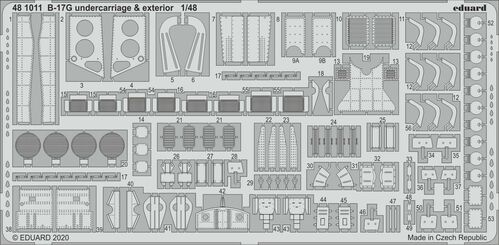 Eduard 481011 B-17G undercarriage & exterior HKM