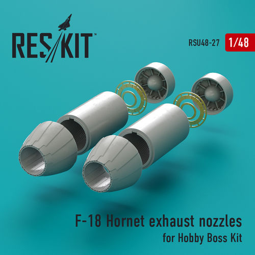 DISCONTINUED RES/KIT U48-0027 F-18 Hornet exhaust nozzles for Hobby Boss Kit