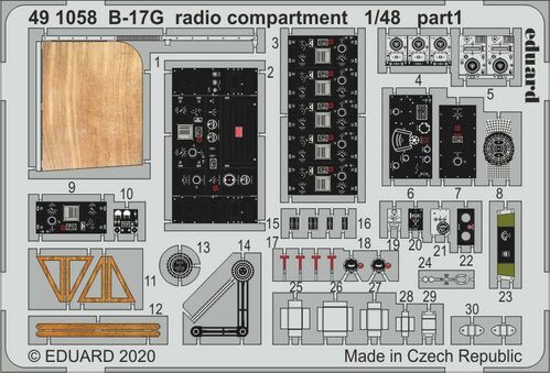 Eduard 491058 B-17G radio compartment HKM