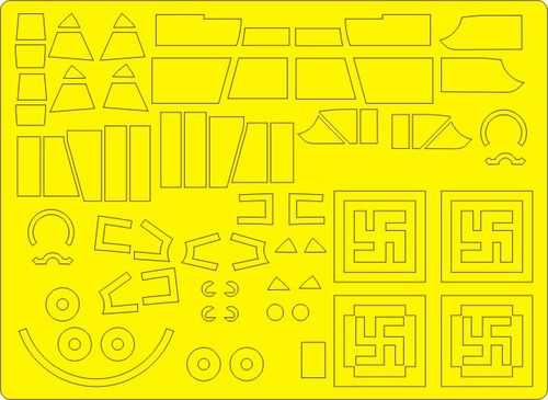 New Ware AM0134 Junkers Ju87B-1 Stuka kabuki masks (closed aircraft canopy) for Airfix