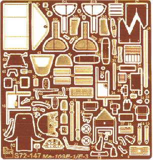 Part S72-147 Me-109 E-1/E-3 Tamiya