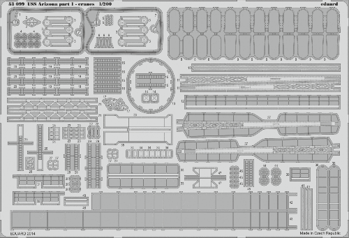 Eduard 53099 USS Arizona part 1-cranes Trumpeter
