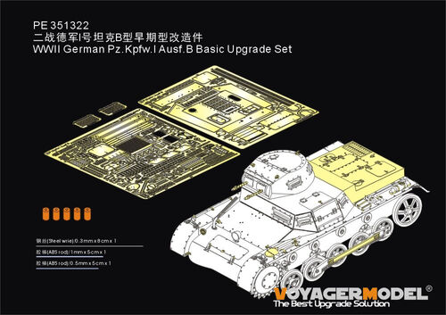 VoyagerModel.Co.Ltd PE351322 WWII German Pz.Kpfw.I Ausf.B Basic Upgrade Set (For Tamiya 35388)