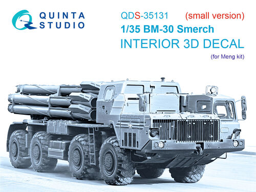 Quinta Studio QDS35131 BM-30 Smerch - 3D-Printed & Coloured Interior on Decal Paper (for Meng Kits / Small Version)