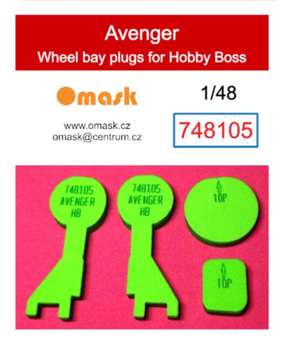 Omask 748105 Grumman Avenger - Wheel Bay Plugs (for Hobby Boss Kits)
