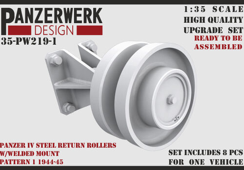 Panzerwerk Design 35-PW219-1 Panzer IV Steel Return Rollers With Welded Mount Pattern 1 1944-45