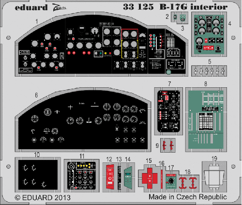 Eduard 33125 B-17G interior S.A. 1/32 HK MODELS