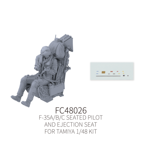 Galaxy-Model FC48026 F-35A/B/C Seated Pilot And Ejection Seat #6 (For Tamiya Kit)