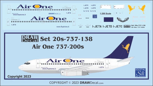 Draw Decal 20-737-138 Boeing 737-200 - Air One