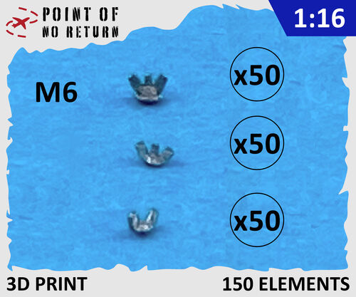 Point Of No Return 16-23001 Wing Nuts M6