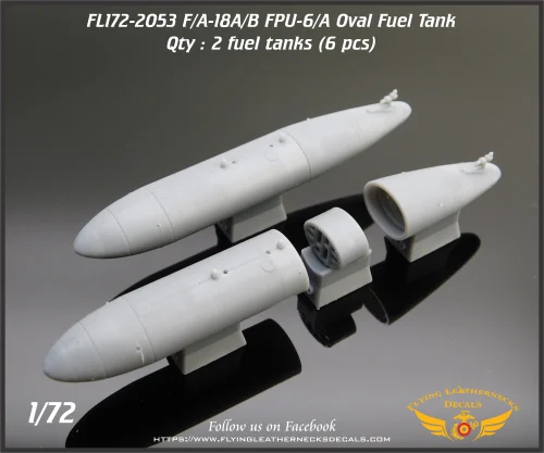 Flying Leathernecks 172-2053 FPU-6/A Oval fuel tank for early F/A-18 A/B (3D-Printed)