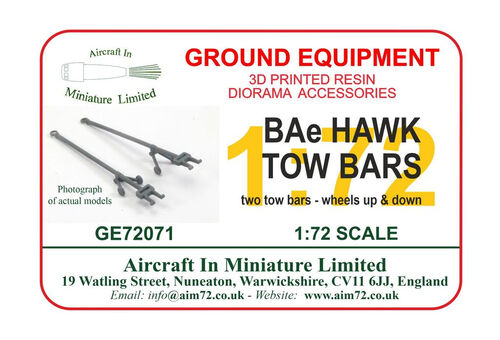 Aircraft In Miniature Ltd GE72071 BAe Hawk T.1 - Towbar (for Airfix and Italeri kits)