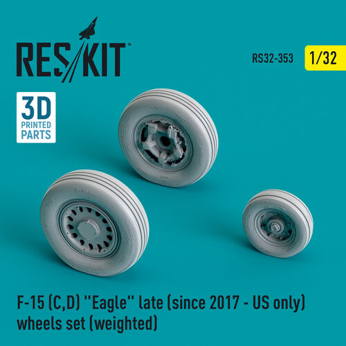 RES/KIT 32-0353 F-15 (C, D) 'Eagle' Late (Since 2017 - US Only) Wheels Set (Weighted)