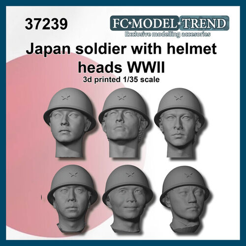 FC ModelTrend 37239 Japan Soldier With Helmet Heads WWII
