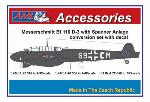 AML A32016 Messerschmitt Bf-110 D-3 - Spaner Analge Coversion Set (for Revell kits)