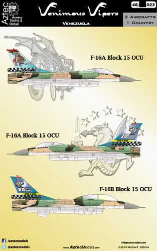 Aztec 48D023 Venimous Vipers - Venezuelan Lockheed Martin F-16s