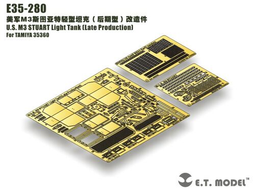 ET Model E35-280 US Light Tank M3 Stuart - Late Production (for Tamiya 35360)