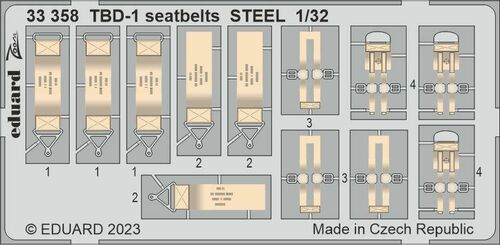 Eduard 33358 TBD-1 Seatbelts Steel Trumpeter